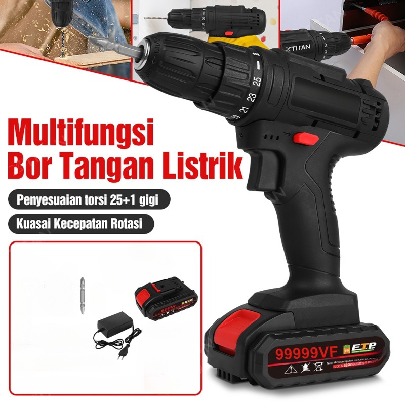 Jual Bor Baterai Bor Cas Bor Listrik Bor Cordless Drill Obeng Mesin ...
