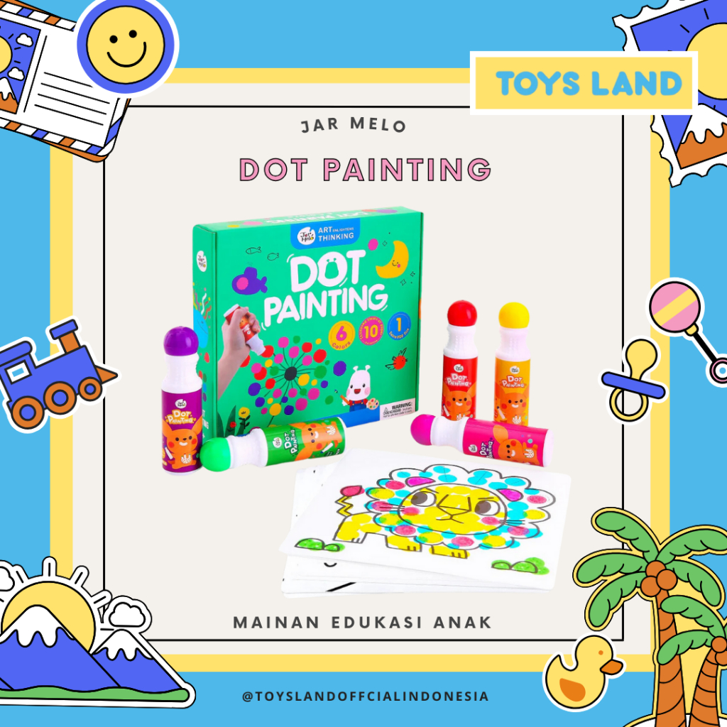 Jual Dot Painting Jar Melo / Dot Painting Set Mainan Edukasi Anak ...