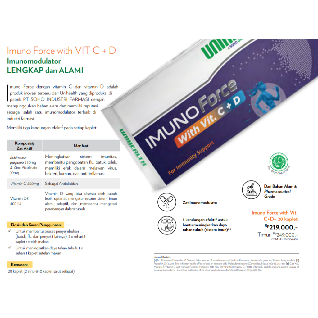 Jual ImunoForce With Vit C+D Penjaga Daya Tahan Tubuh 24 Jam Paling ...