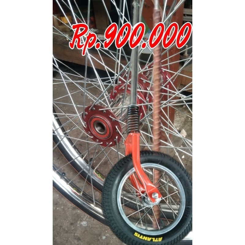 Jual ASLI MERK ARAYA, FULL SET RODA GEROBAK VELG BECAK TINGGAL PASANG ...