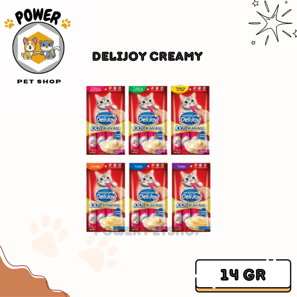 Jual Snack Kucing - Delijoy Creamy all varian 14gr (Promo!!) | Shopee ...