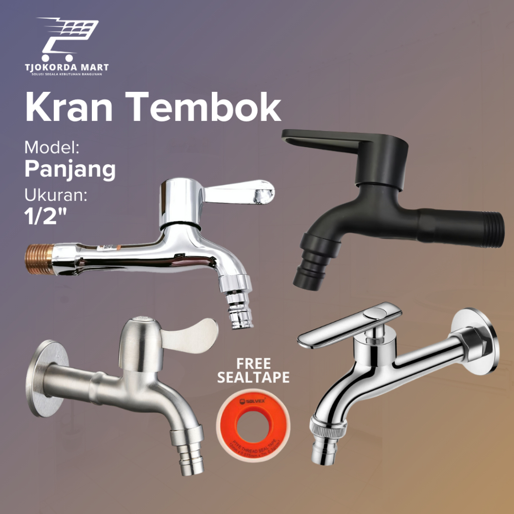 Jual Kran Panjang Engkol / Kran Tembok panjang Kamar Mandi murah kran ...