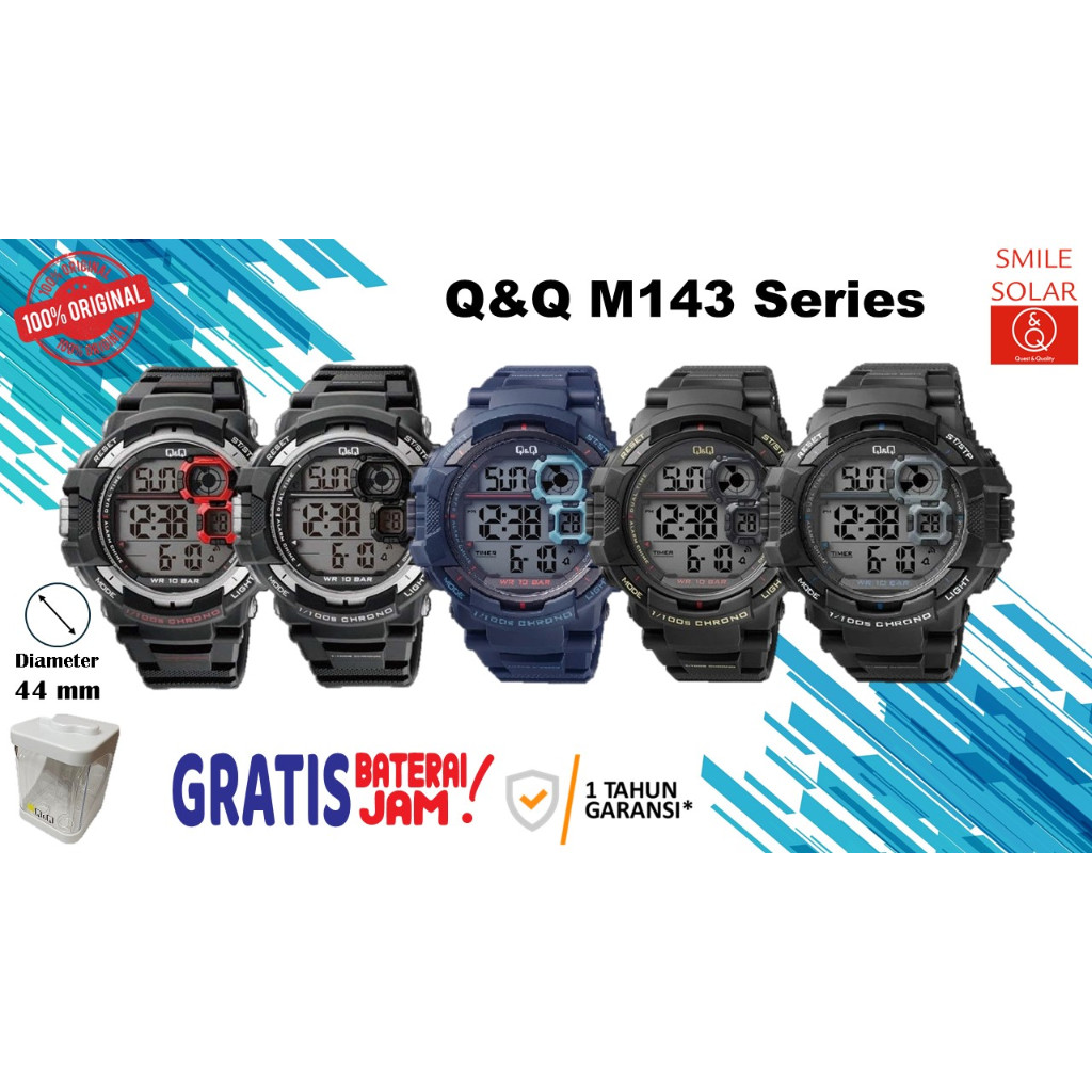Jual Jam Tangan Pria Casual Sporty Rubber Digital Original Q&Q QnQ QQ ...