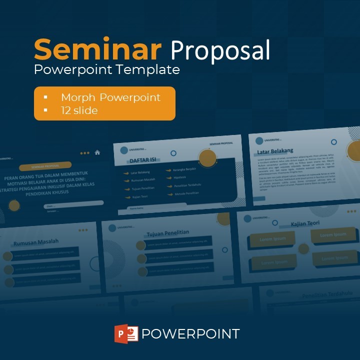 Jual Template Proposal Seminar Profesional | PPT Morph Premium | Shopee Indonesia