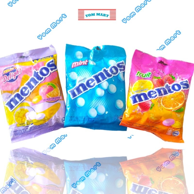 Jual MENTOS MONO MINT, FRUIT, FRUIT DELIGHT 135G, SODA KICK 121G ...