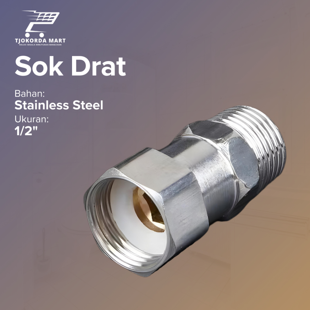 Jual Sok Sambungan pipa sock 1/2 inch sambungan kran air sock ring drat ...