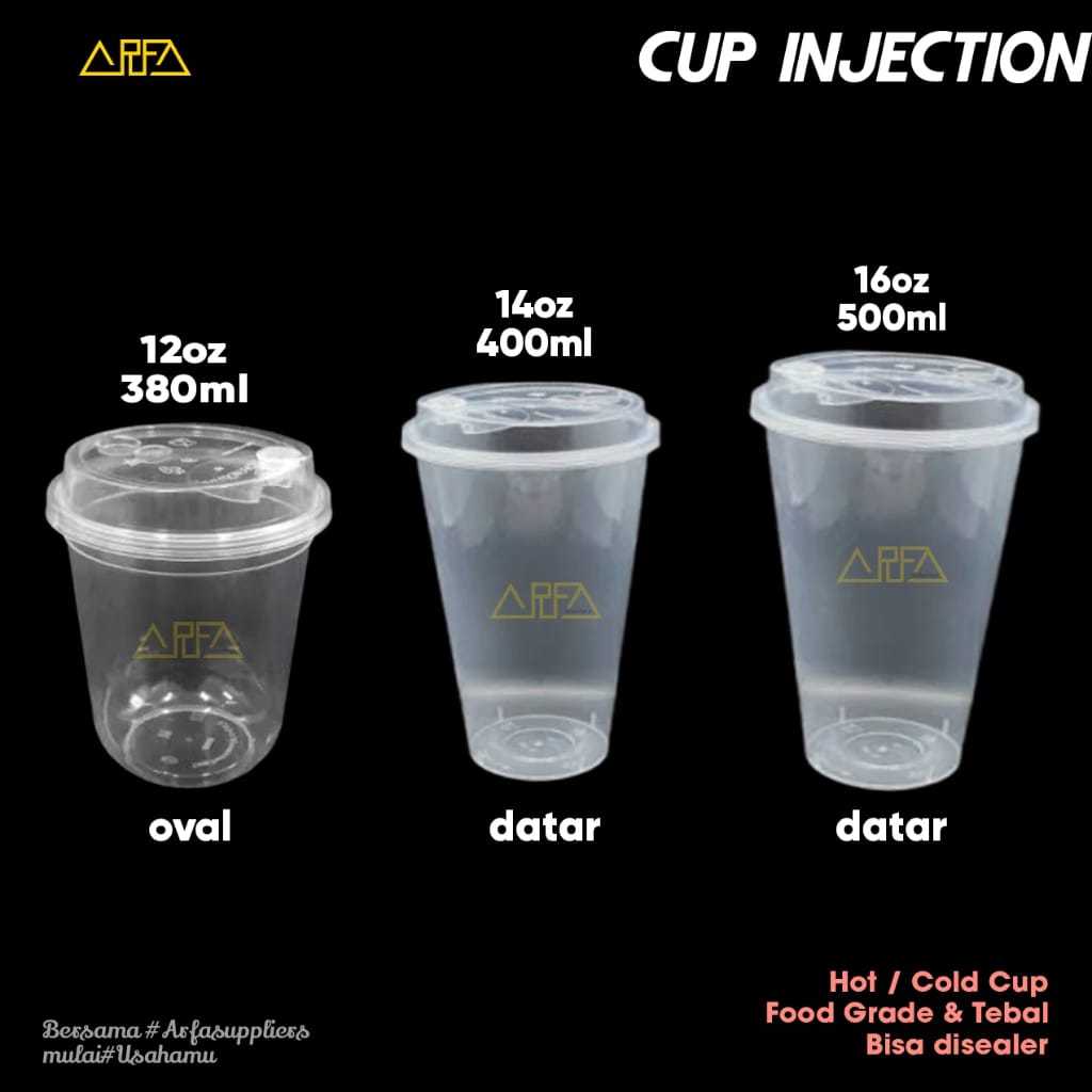 Jual Gelas Cup Injection 12oz 14oz 16oz | Shopee Indonesia