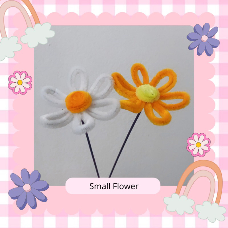 Jual SMALL FLOWER Bunga Kawat Bulu Satuan / Bunga Kawat Bulu 1 Tangkai ...