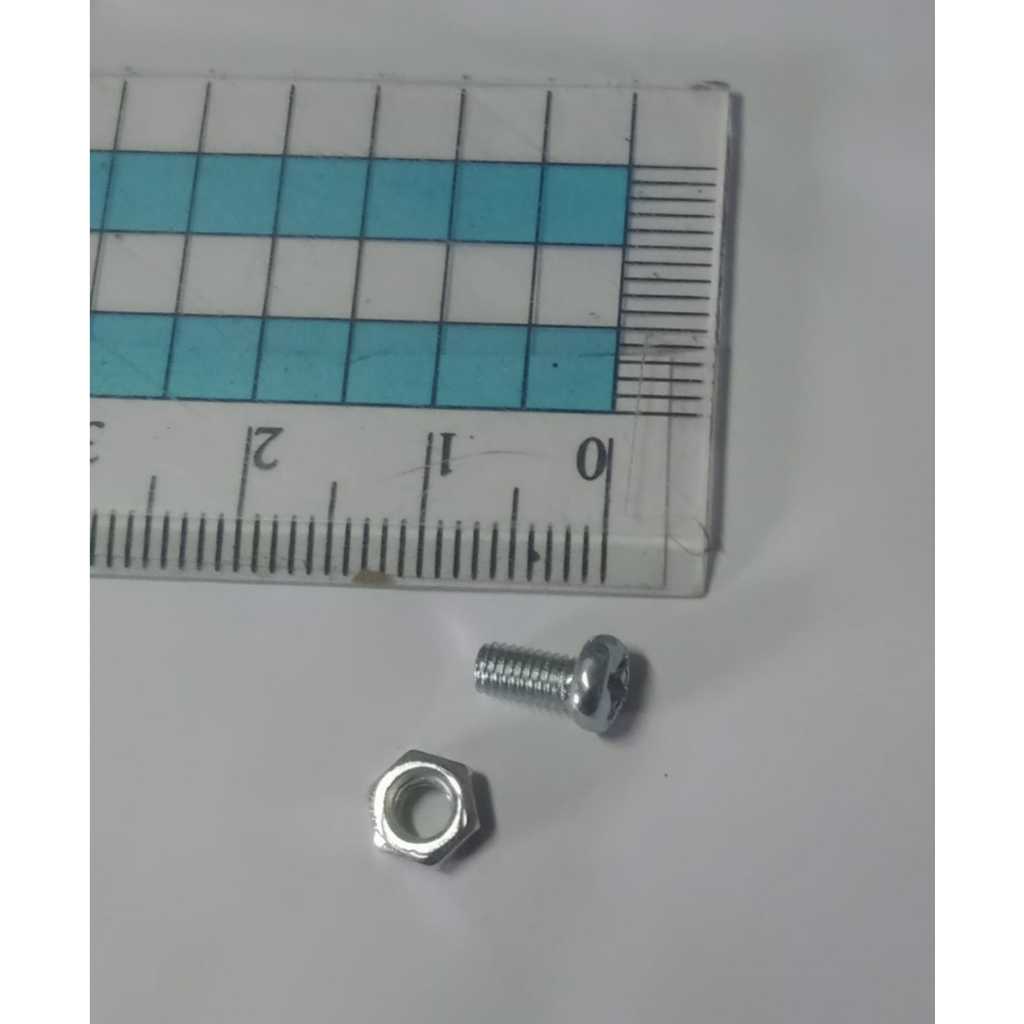 Jual Baut 3mm x 6.10.15.20.25.30.40.50.60 mm sepasang baut dan mur ...