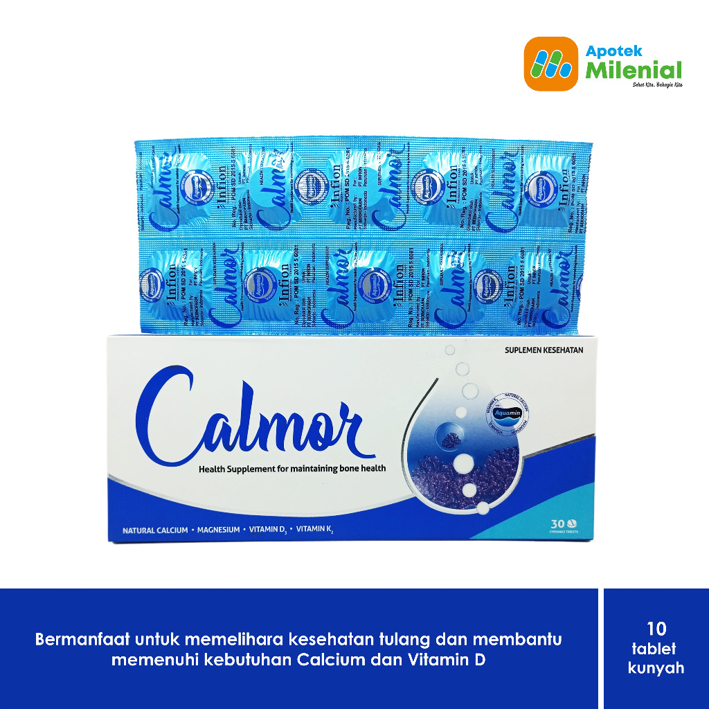 Jual Calmor Strip isi 10 Tablet / Membantu Memelihara Kesehatan Tulang ...