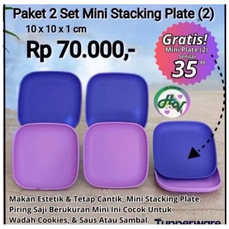 Jual mini plate tupperware | Shopee Indonesia