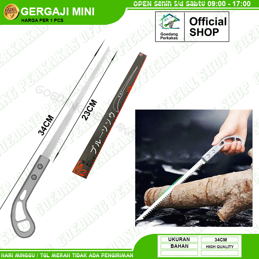 Jual Gergaji Kayu Manual Mini Lancip 34Cm / Gergaji Potong Dahan Ranting Pohon Bonsai | Shopee ...
