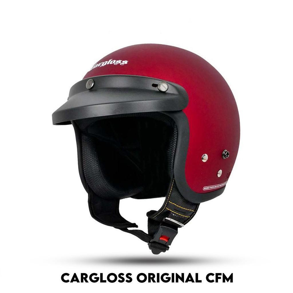 Jual Helm Carglos Original Retro Solid Glosy/Helm Half Face Carglos ORI ...