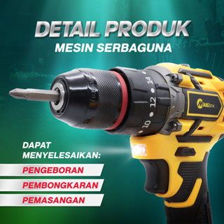 Jual Mailtank MK12 10MM mesin bor impact baterai brushless 21V bor cas ...