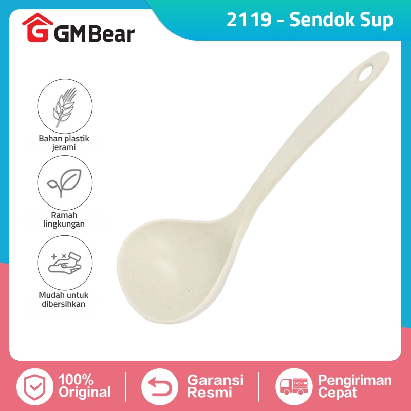 Jual GM Bear Sendok Sup Bahan Jerami 2119 - Wheat Straw Soup Spoon | Shopee Indonesia