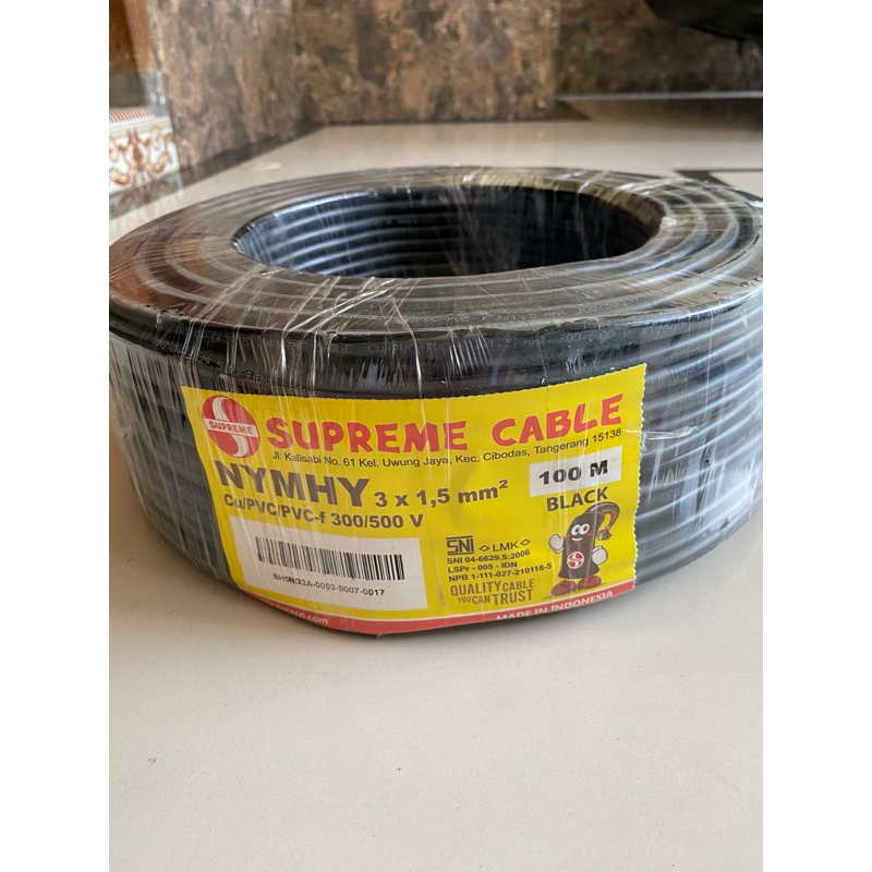 Jual kabel serabut nyyhy / nymhy 3 x 1,5 100M SUPREME. | Shopee Indonesia