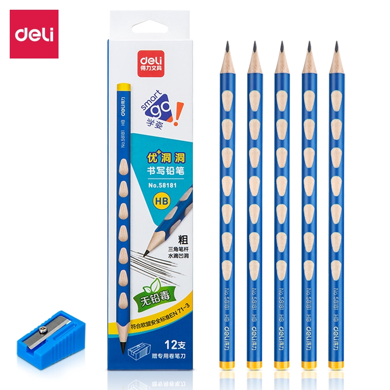 Jual Deli Graphite Pencil HB 2B / Pensil Kayu HB 2B Isi 12 PCS/Box ...