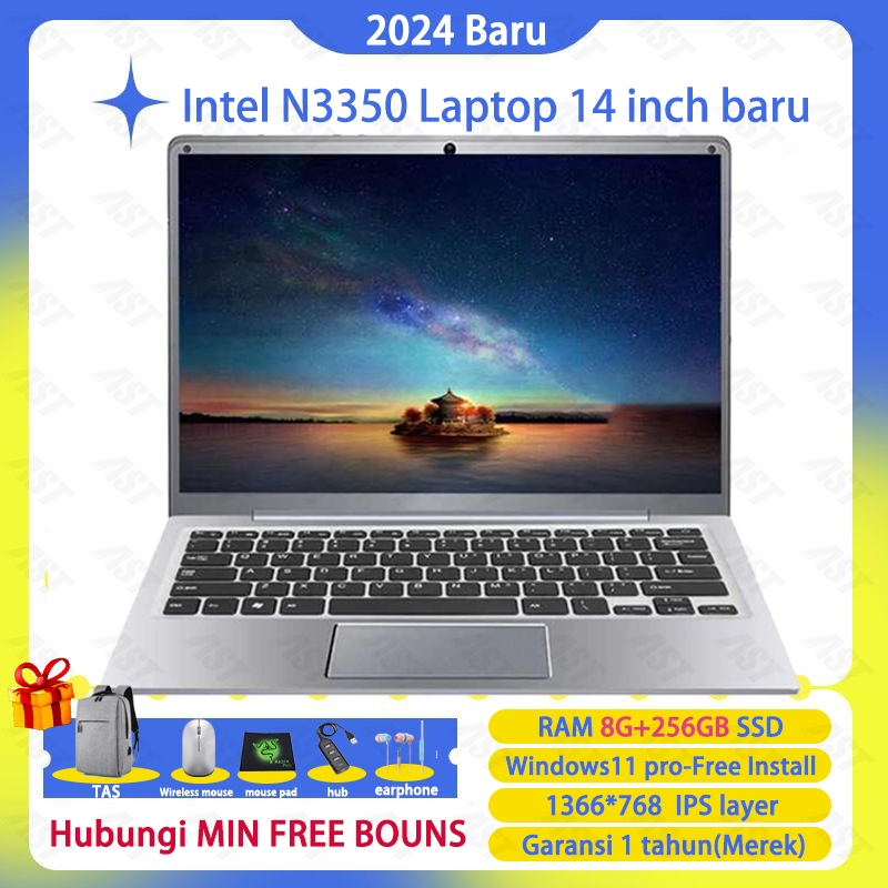 Jual [Garansi 1 tahun]AST laptop 2024 baru murch 14 inch N3350 8+128 ...