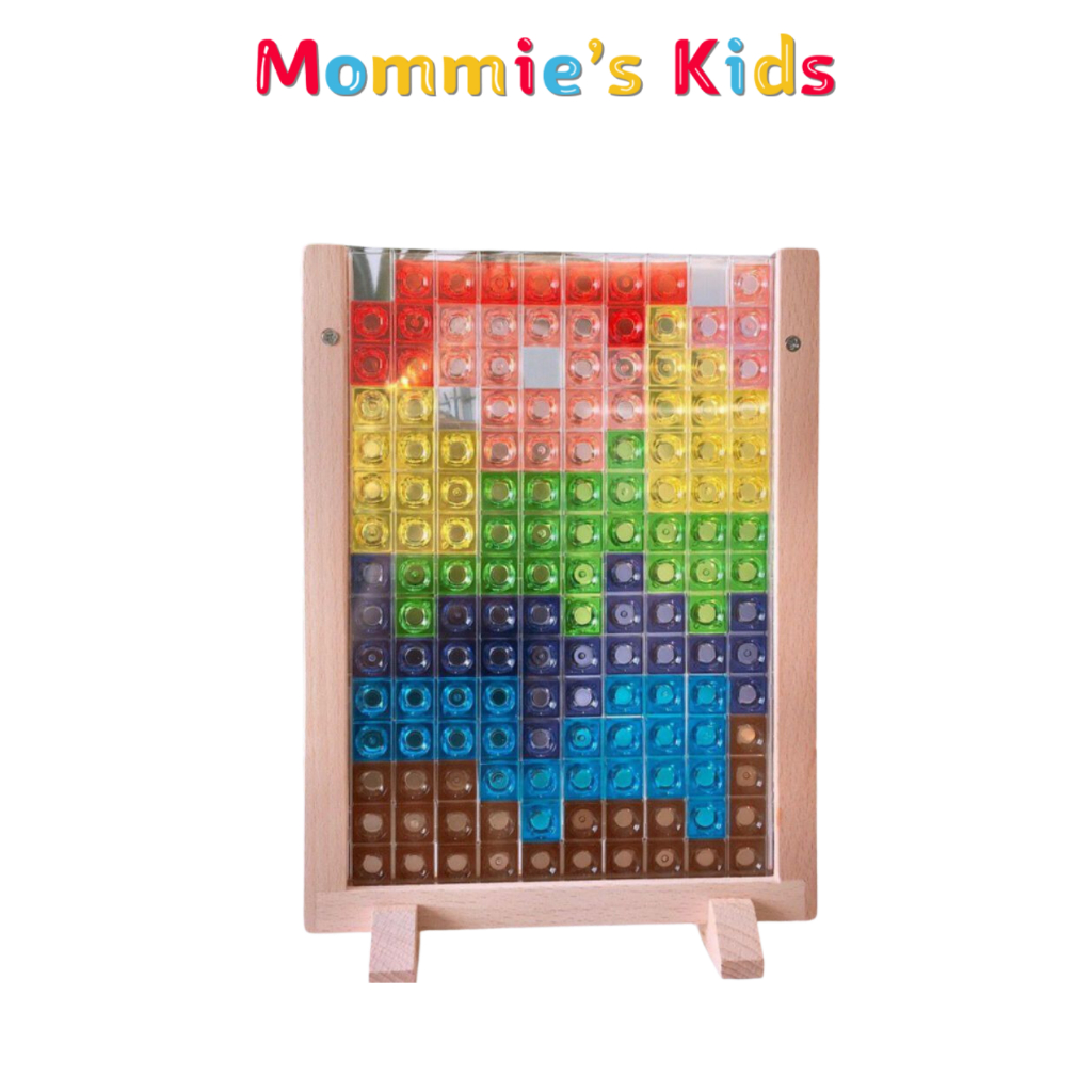 Jual Mommie's Kids Mainan Anak Tetris Game Balok Kayu Creative 3D ...