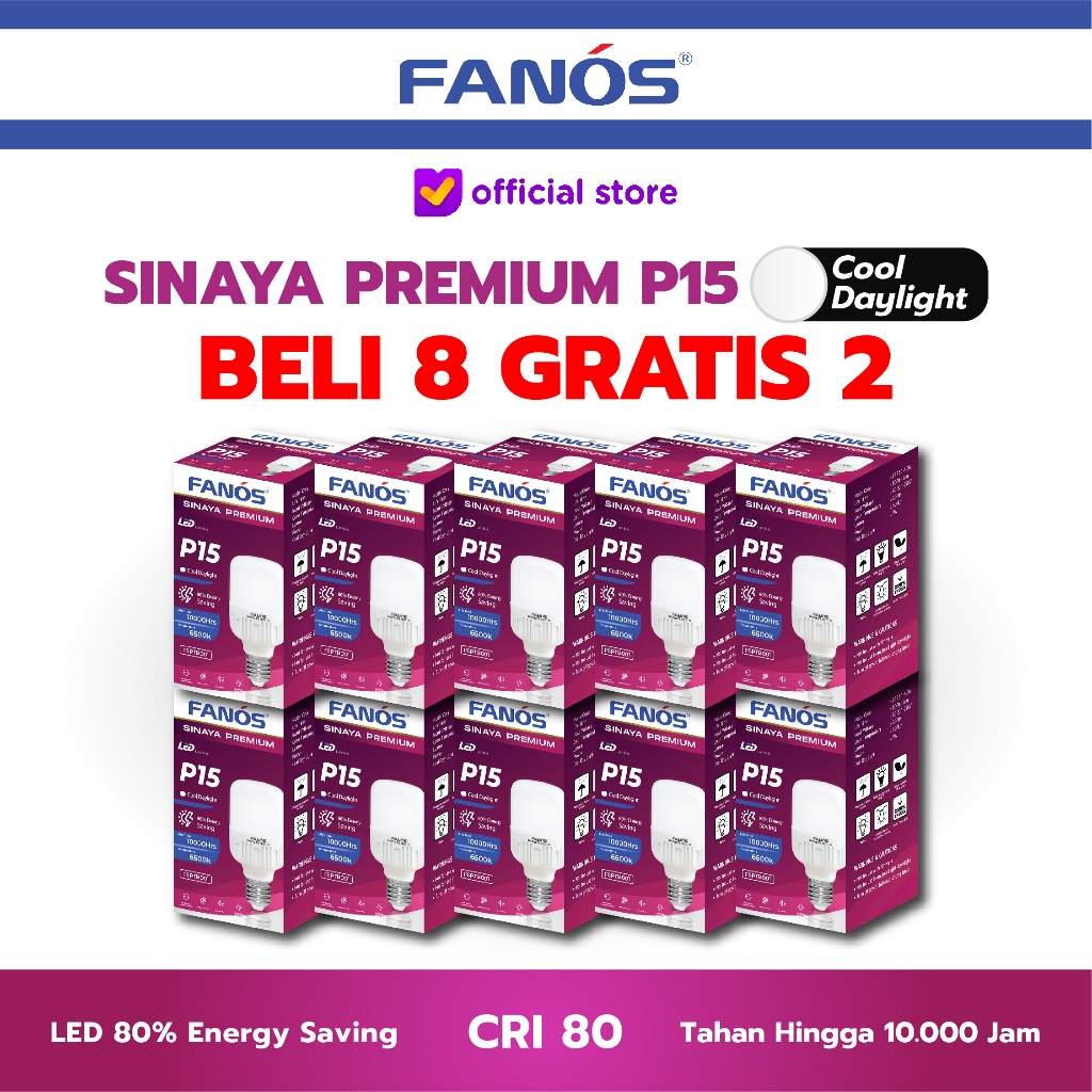 Jual Sinaya Premium 15W [Beli 8 Gratis 2] Lampu LED Bohlam Cahaya Putih | Shopee Indonesia