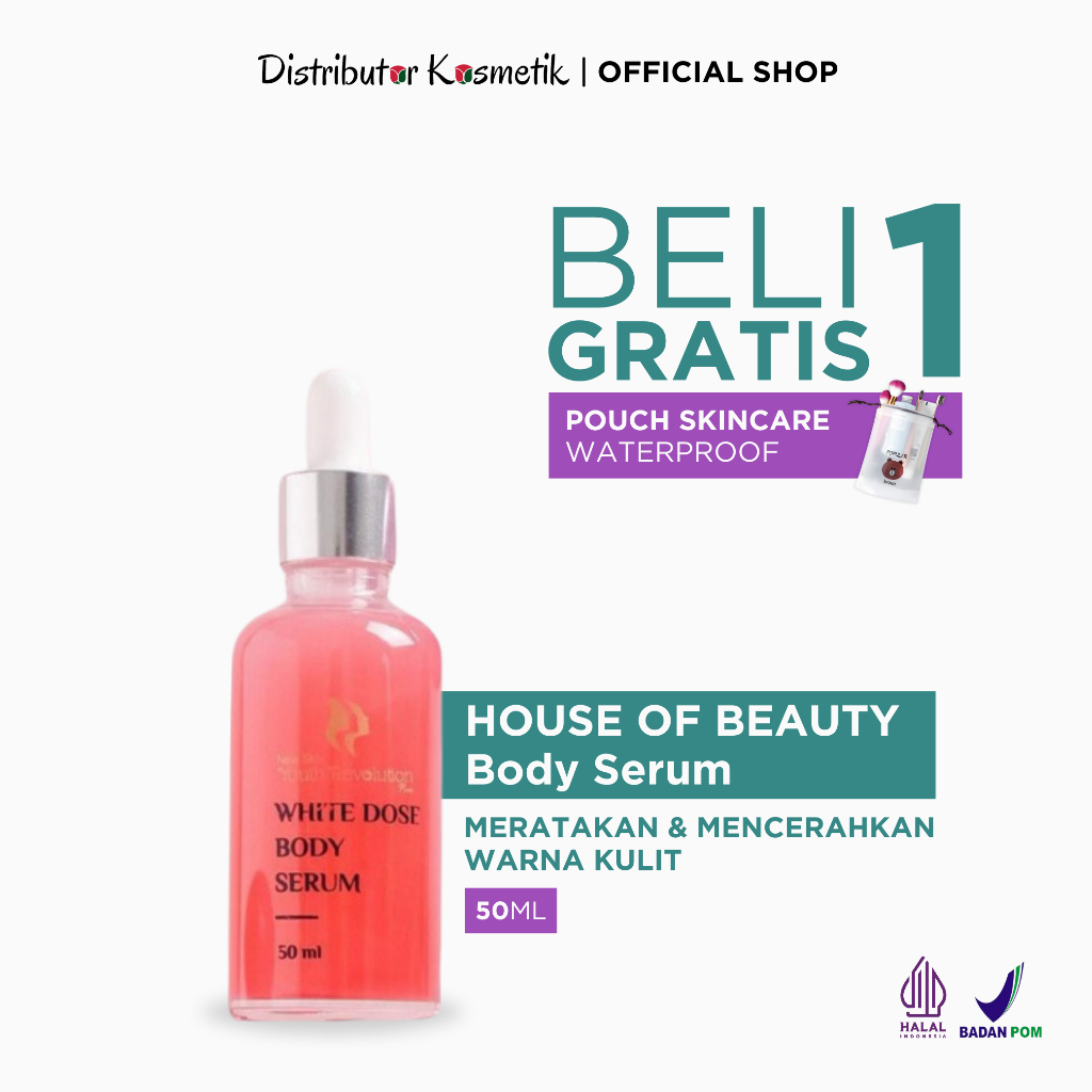 Jual [ FREE GIFT ] HOUSE OF BEAUTY White Dose Body Serum 50ml - Serum ...
