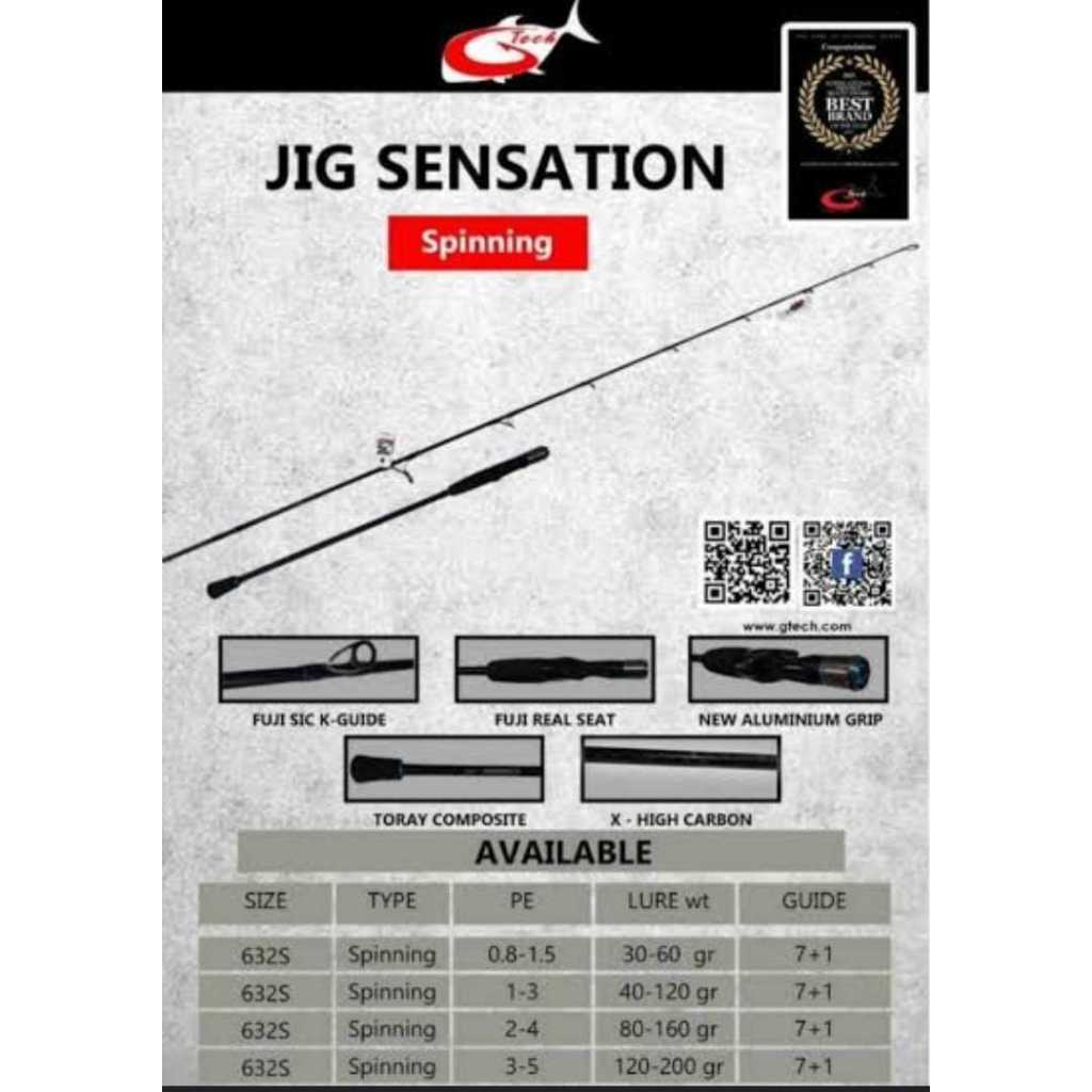 Jual Reel Spinning Gtech JIG SENSATION LIGHT JIGGING | Shopee Indonesia