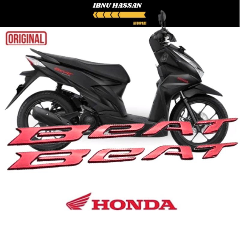 Jual Emblem New BEAT keyless merah original 2024 honda logo beat merah ...