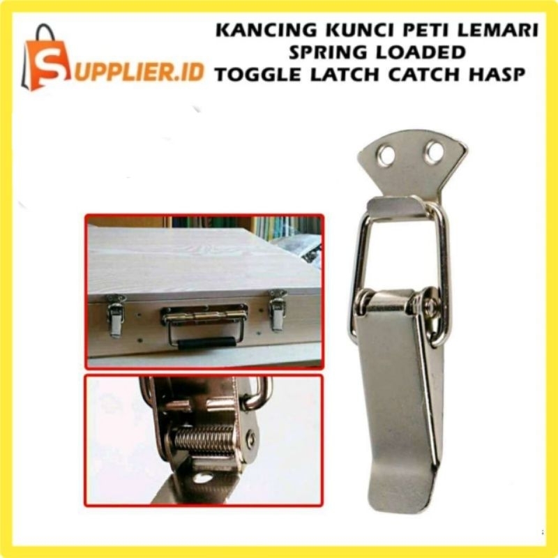 Jual Kancing Pengunci Spring Loaded Toggle Latch Catch Hasp Kunci Peti ...