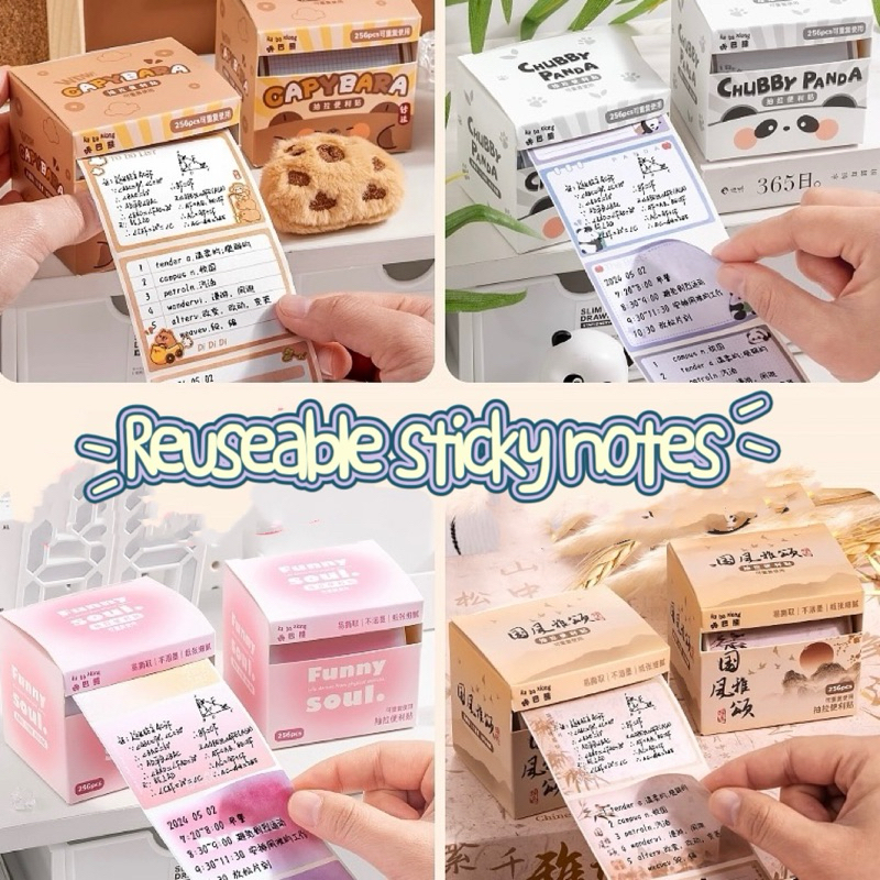Jual pull out sticky note cute design cabynara sticker note reminders ...