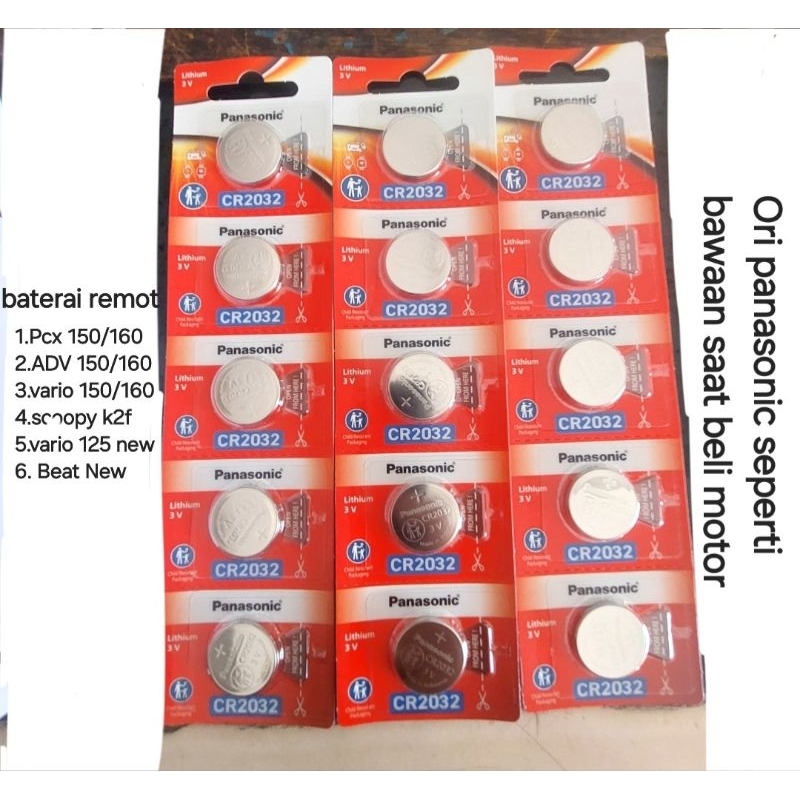 Jual Baterai remot motor PCX 150 160 VARIO 150 160 Batre remot keyless ...