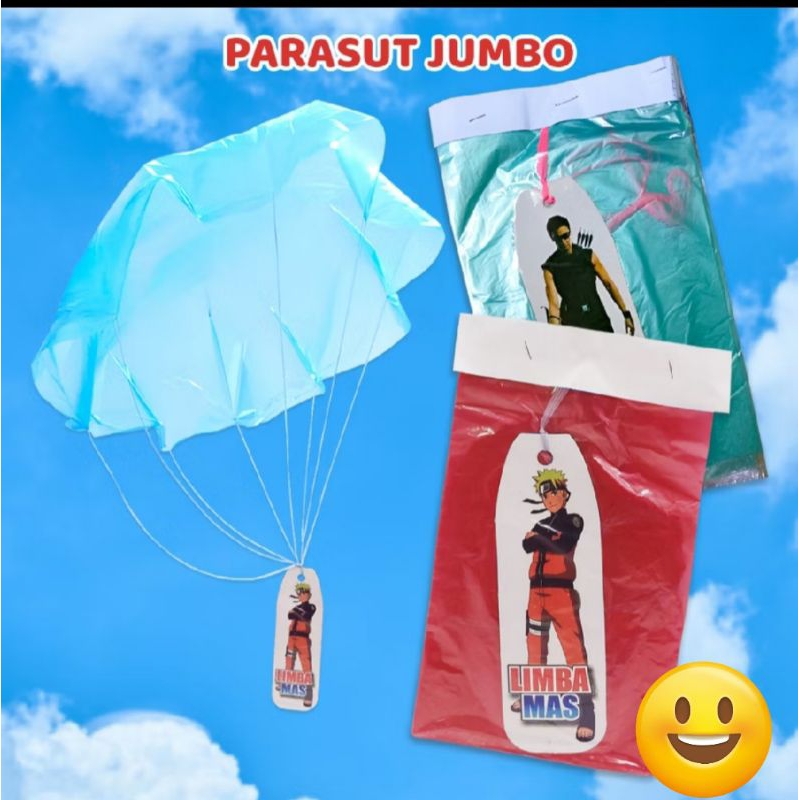 Jual ISI 20 PCS PARASUT PARASIT TERJUN PAYUNG UKURAN JUMBO MAINAN ANAK ...