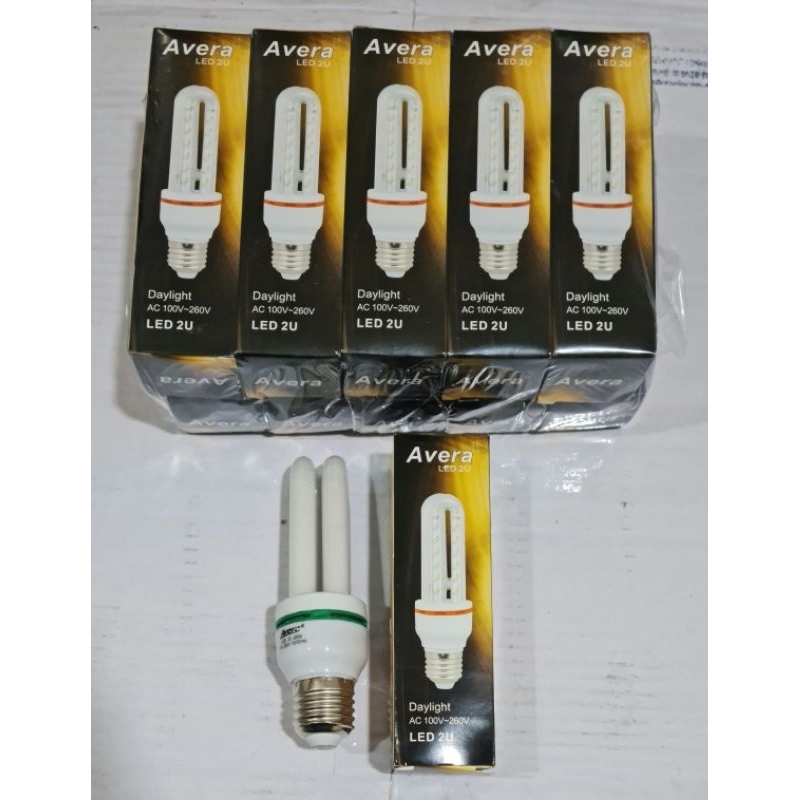 Jual LAMPU LED 20 WATT ( Kuning ) MODEL JARI 2 U AVERA HEMAT ENERGI 80% SELF BALLASTED ...