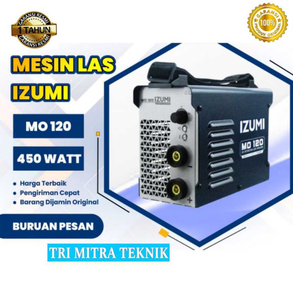 Jual Mesin Las Izumi MO 120 MO120 Trafo Las Inverter 120 A 450 watt ++ - Acc standar | Shopee ...