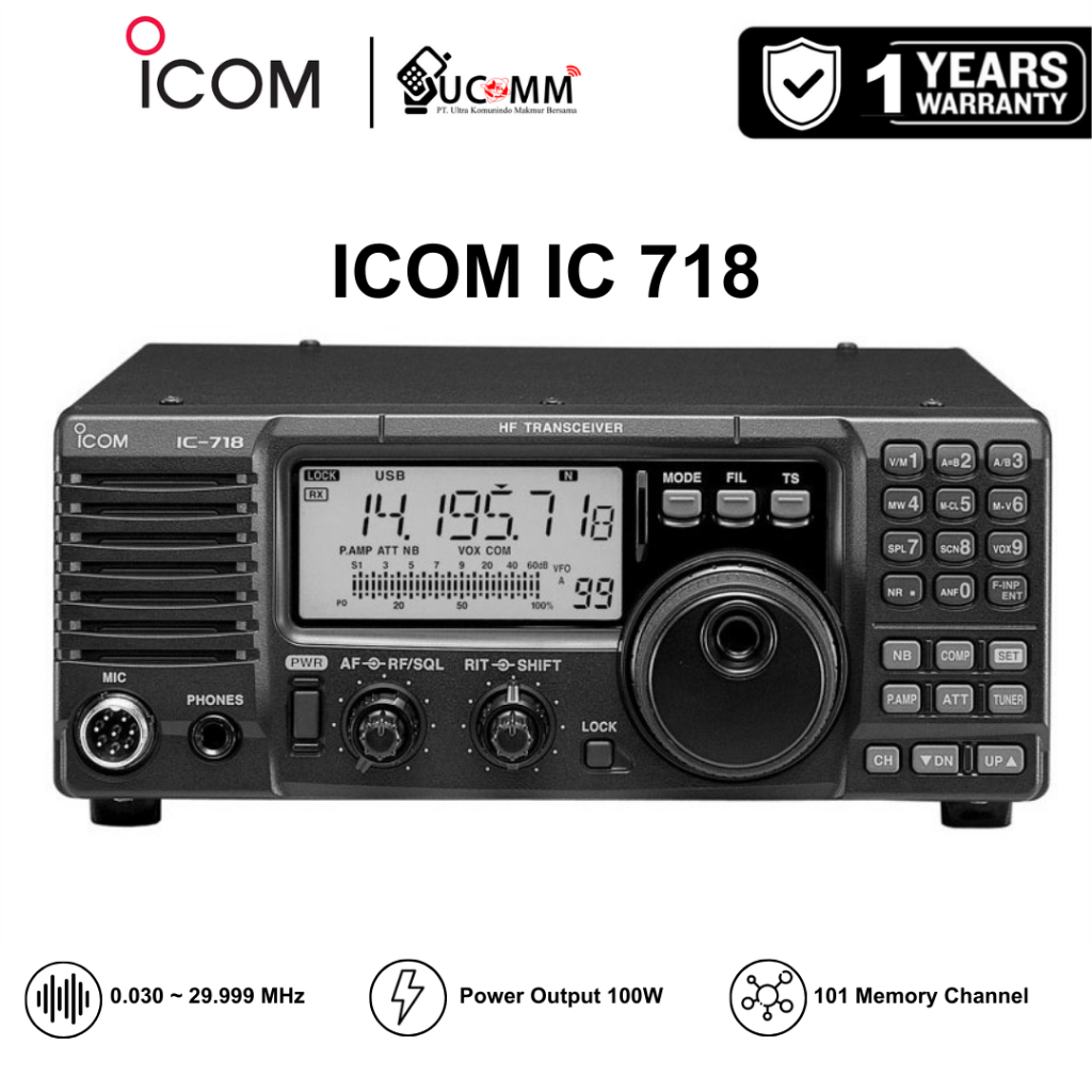 Jual Icom IC 718 Radio HF Allband SSB Transceiver | Shopee Indonesia
