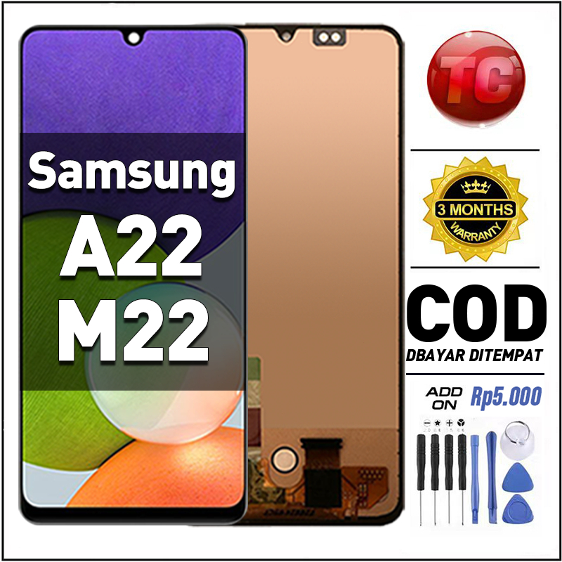 Jual LCD Samsung A22 M22 Original COD Touchscreen asli Fullset Crown ...