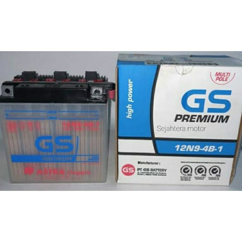 Jual Baterai Aki BASAH asli GS 12N9-4B-1 untuk motor SUZUKI THUNDER ...