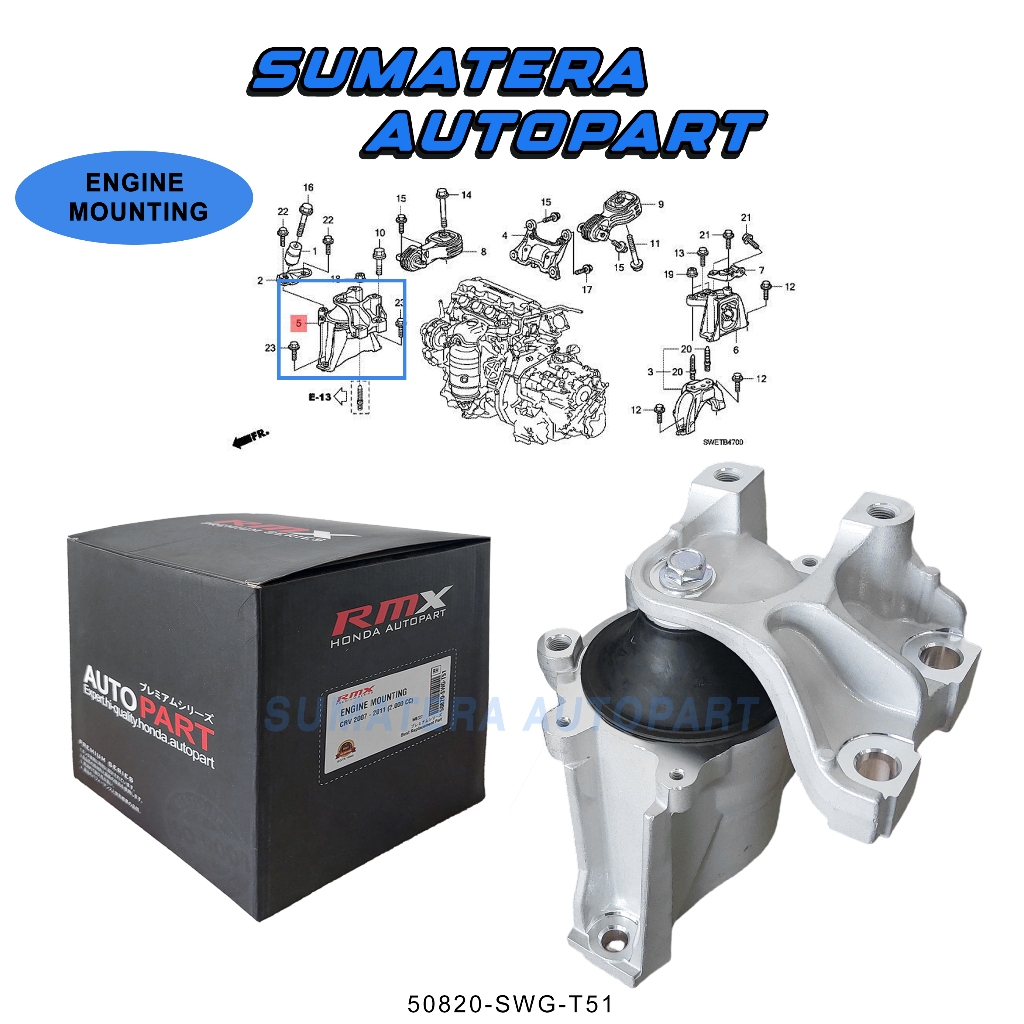 Jual Engine Mounting Dudukan Gantungan Mesin Kanan Crv Re Gen3 2007 2008 2009 2010 2011 2012 ...