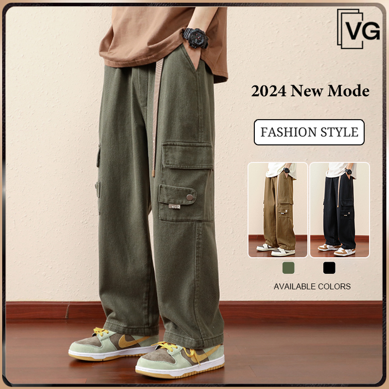 Jual Celana Cargo Panjang Pria Korean Style Gombrong Celana kargo Celana Unisex Fashion Celana ...