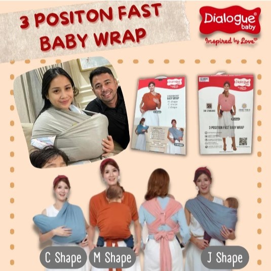Jual NEW | Dialogue Baby | 3 Position Fast BABY WRAP | Gendongan Bayi 3 ...