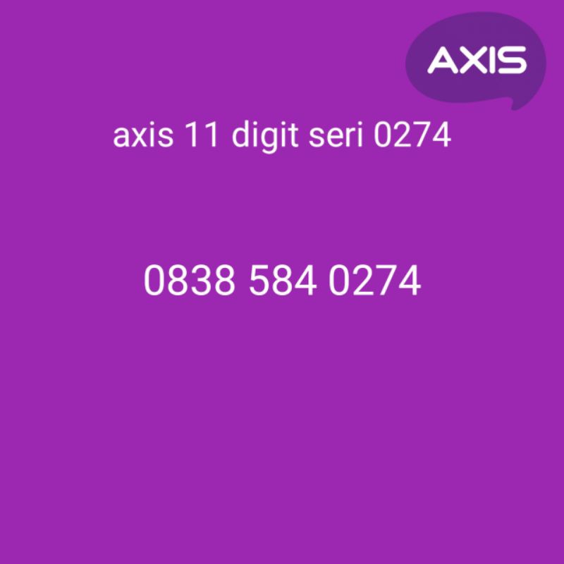 Jual nomor axis cantik 11 digit seri angka 0274 | Shopee Indonesia