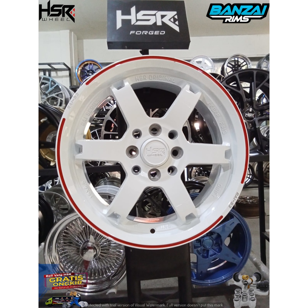 Jual Velg Racing Mobil Brio Jazz Yaris Avanza Agya Livina Freed Pelak Ring 15 Hsr RAI-S3 Model ...