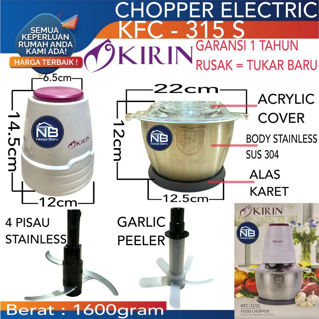 Jual KIRIN Food Chopper KFC-315S Pengolah Makanan KFC315S Listrik ...