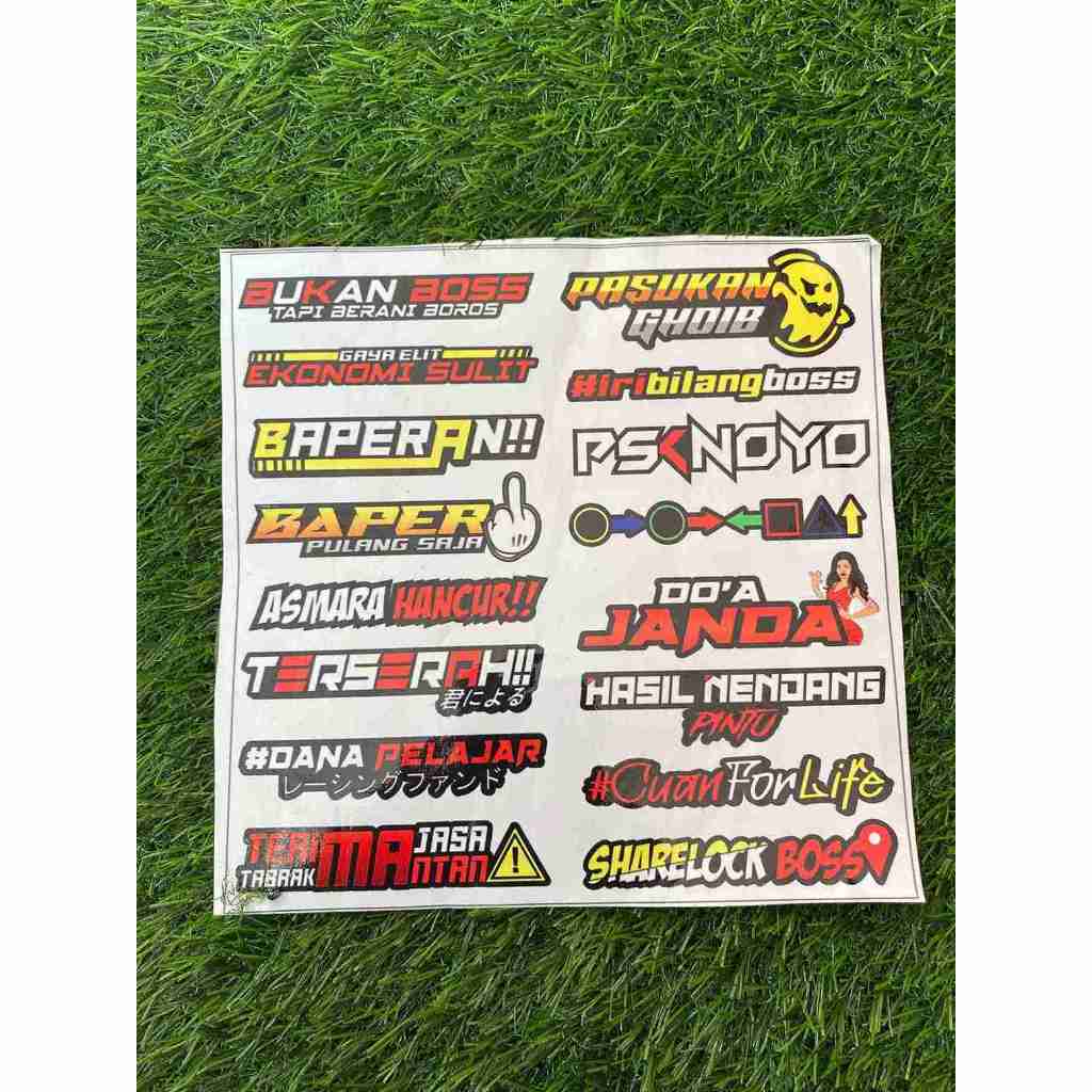 Jual STICKER PACK KATA KATA VIRAL GLOSSY / STICKER KATA KATA TERBARU ...