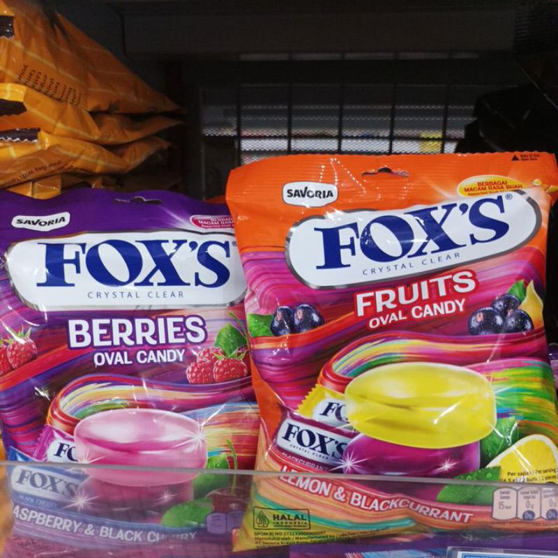 Jual HR Fox Berries Fox's fruits oval candy permen fox's 125gr | Shopee ...