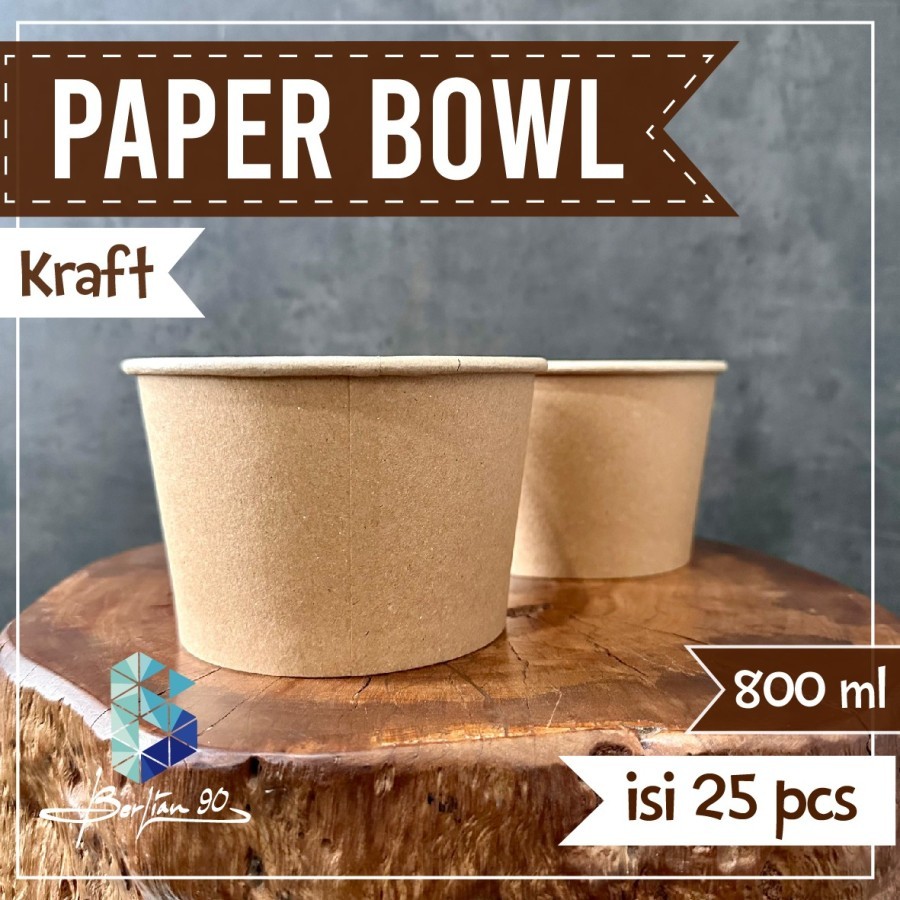 Jual paper bowl/rice bowl/paper bowl 650ml/mangkong kertas/paper bowl ...