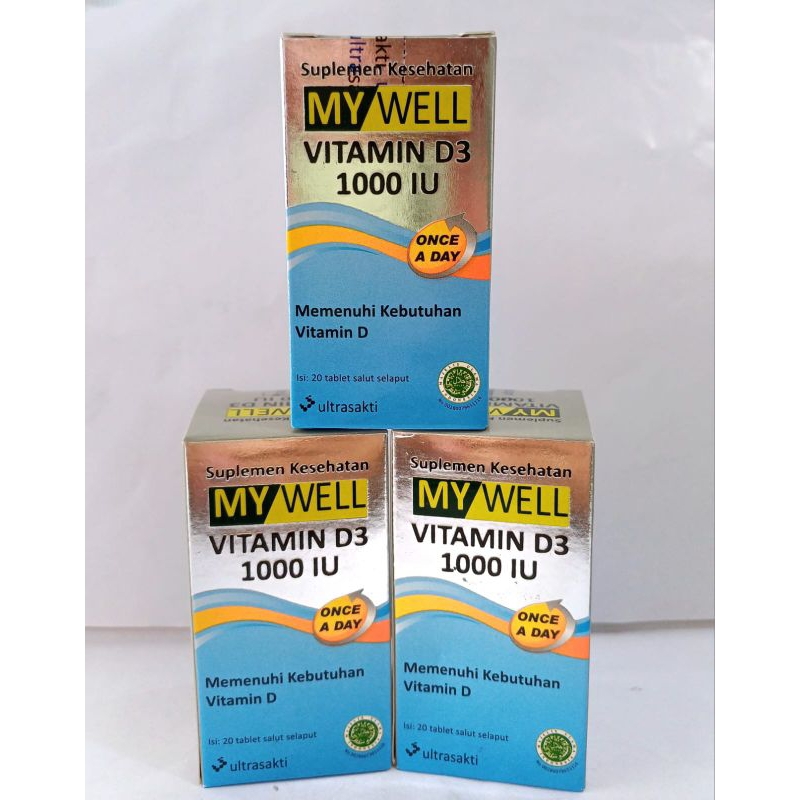 Jual MYWELL Vit D3 1000iu (isi 20tab) | Shopee Indonesia