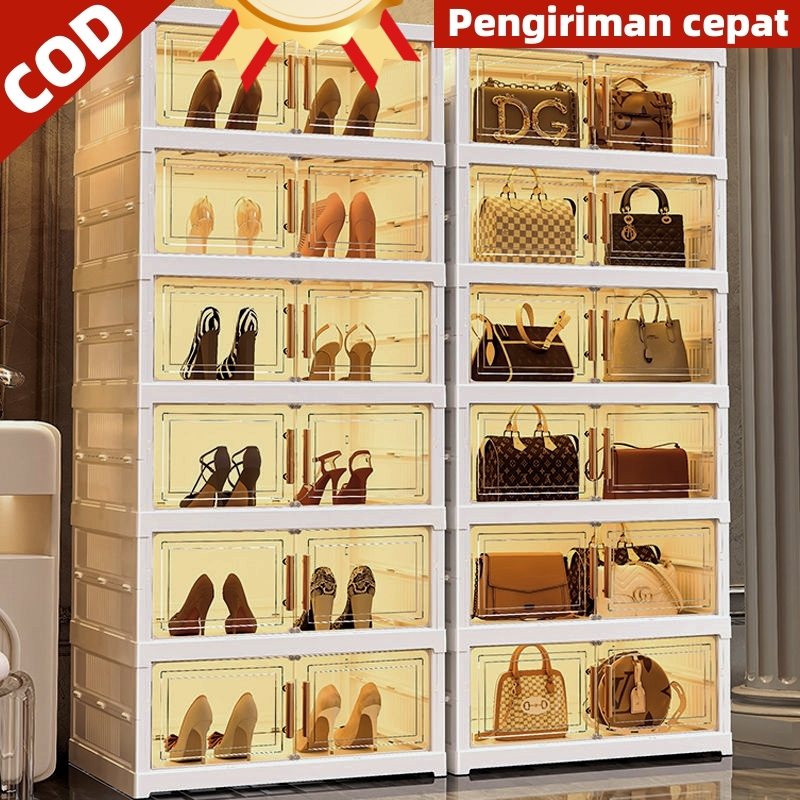 Jual Lemari Sepatu Lipat Multifungsi ｜Lemari Ransel｜Box Sepatu ...