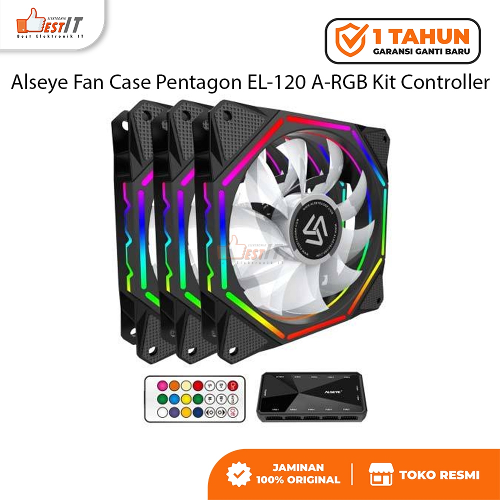 Jual Alseye Fan Casing PC Komputer Pentagon EL-120 A-RGB Kit Controller ...