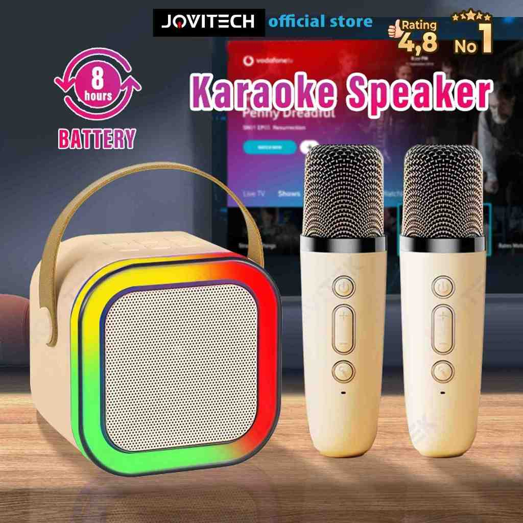 Jual 【COD】Jovitech Portable Microphone Karaoke Speaker Bluetooth K12 RGB Hi-Fi Sounds Full Bass ...