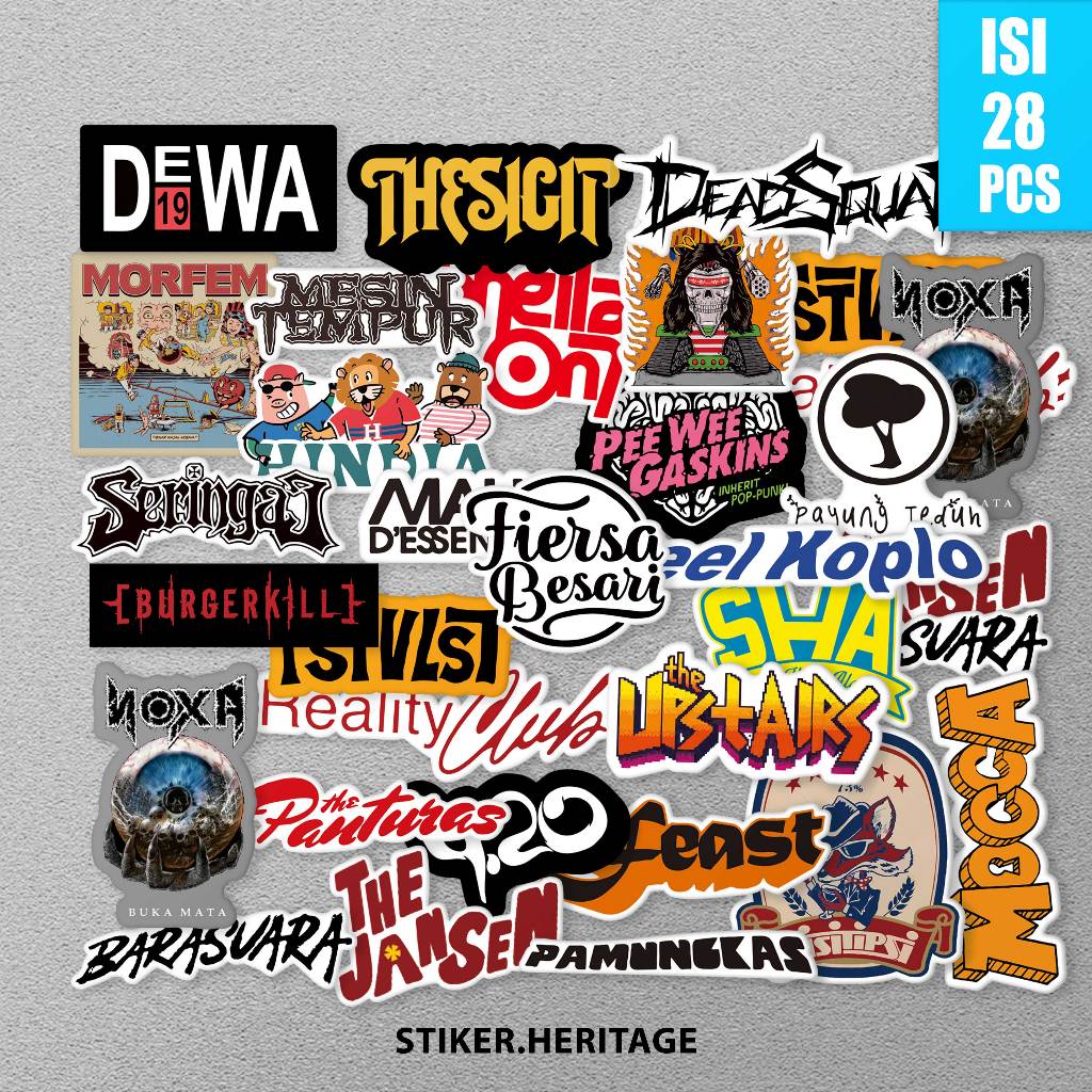 Jual Stiker Sticker LOKAL BAND ROCK untuk laptop case tumbler stiker ...